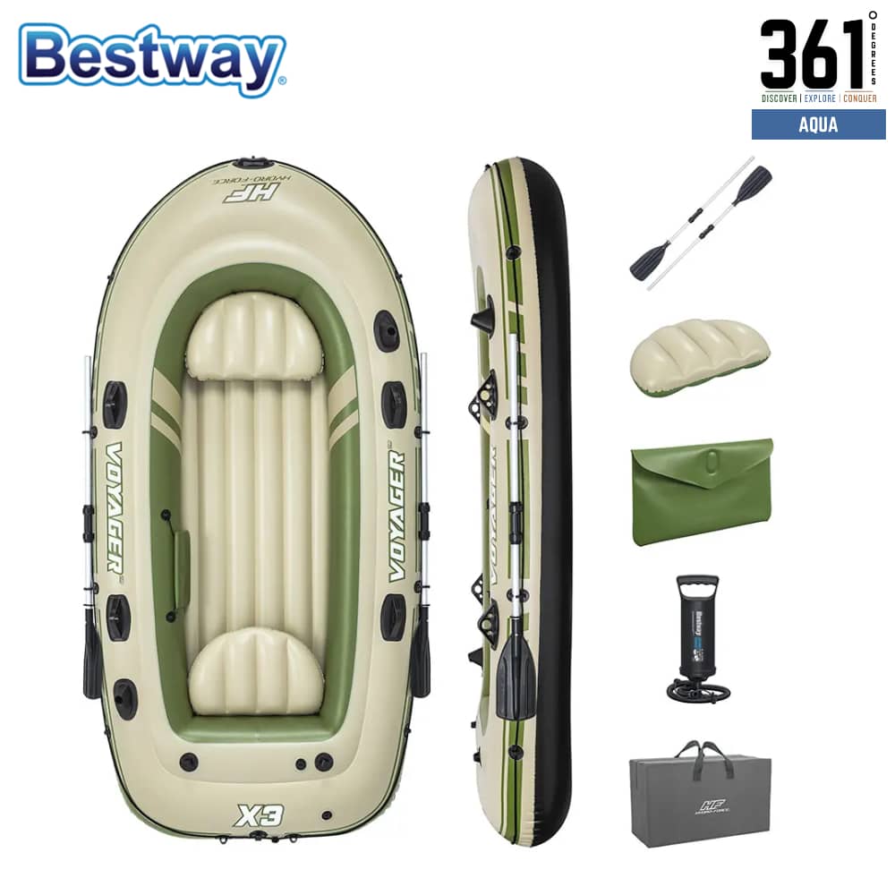 Bestway Hydro-Force Voyager X3 Inflatable Raft Set | 361 Degrees ...